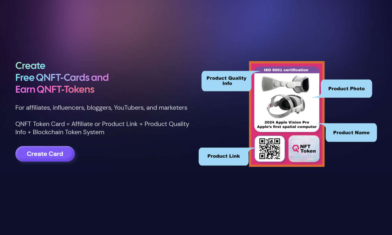 Get QNFT Token Card | Product Marketing & Consumer Survey